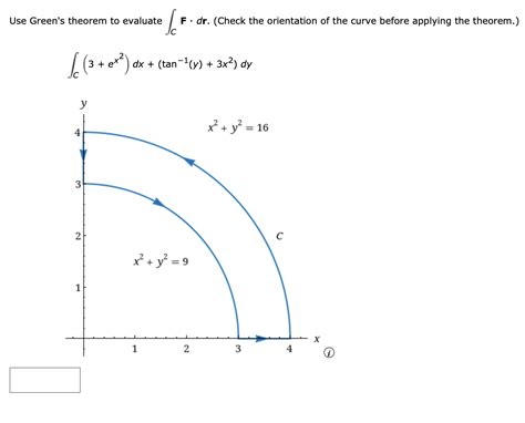 Solved Use Greens Theorem To Evaluate ∫cf⋅dr Check The