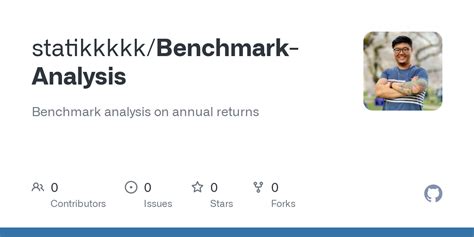 Github Statikkkkk Benchmark Analysis Benchmark Analysis On Annual Returns