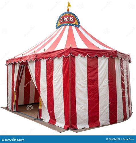 Classic Circus Tent Silhouette Vector Illustration Funfair Big Top