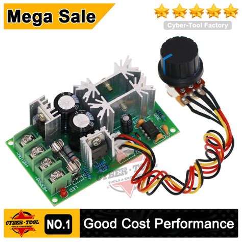 20A 12V 24V 36V 48V 10 60V Motor Speed Control PWM DC Motor Speed Controller Switch High Power