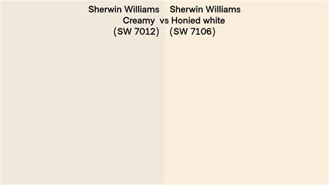 Sherwin Williams Creamy Vs Honied White Side By Side Comparison