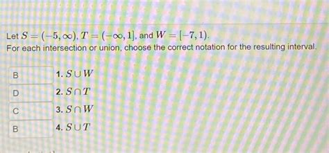 Solved Let S 5 0 T 0 1 And W 7 1 For Chegg Com