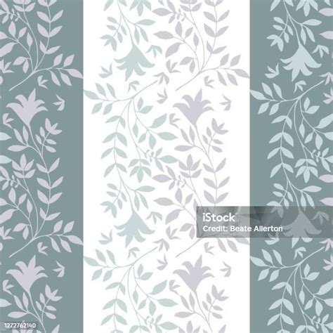우아한 자카드 효과 야생 초원 잔디 원활한 벡터 패턴 배경 잎 기하학적 다마스크 디자인의 줄무늬 라일락 청록색 흰색 배경 모든 인쇄에 식물 바로크 단풍 능라에 대한 스톡