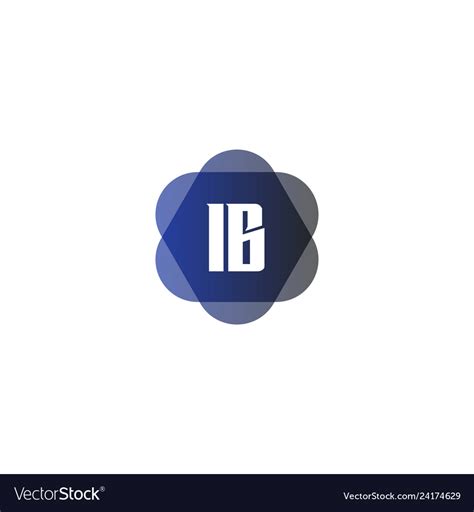 Initial Letter Logo Ib Template Design Royalty Free Vector