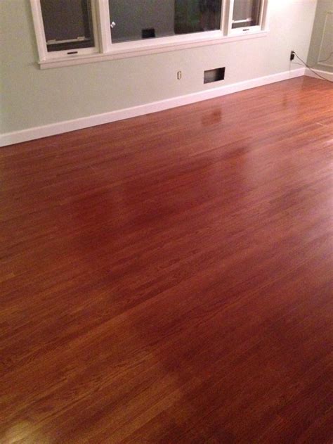 Hardwood Cherry Minwax Stain With Newly Installed Baseboards Lowes