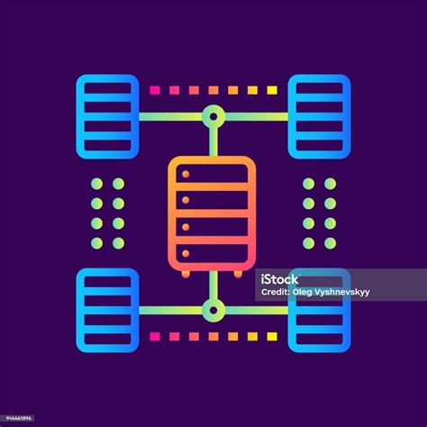 선형 아이콘 컴퓨팅 클러스터입니다 데이터 과학 기술과 기계 학습 과정 인쇄 웹사이트 및 프레 젠 테이 션에 적합 0명에 대한 스톡 벡터 아트 및 기타 이미지 Istock