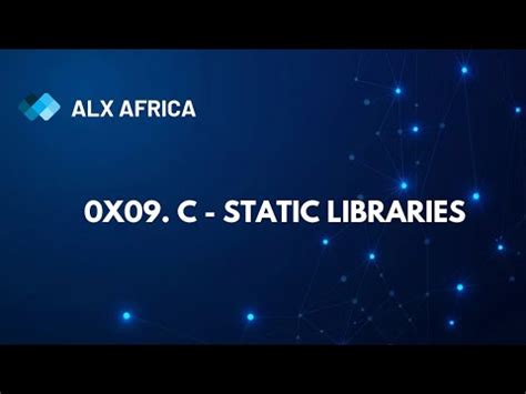 0x09 C Static Libraries YouTube