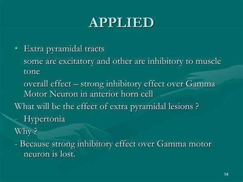 Ppt 1 Extra Pyramidal System 2 Motor Neuron Lesions Powerpoint