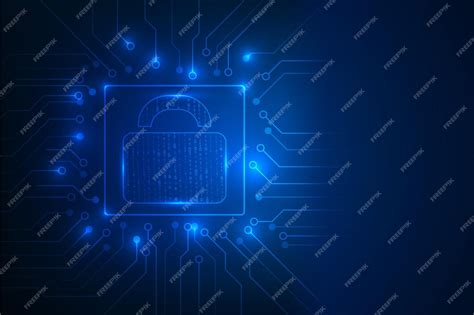 Premium Vector Binary Code Protection Technology Abstract Futuristic Digital Padlock Security
