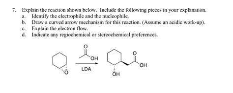 Solved 7 Explain The Reaction Shown Below Include The