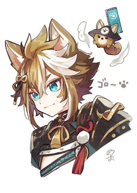 Gorou Genshin Impact Drawn By Tama Songe Danbooru