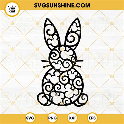 Mickey Easter Bunny Svg Rabbit Svg Disney World Easter Svg Png Dxf Eps Cut Files