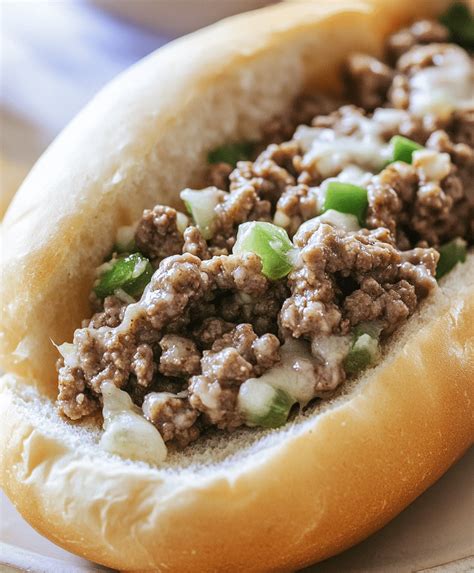 Easy Philly Cheesesteak With Ground Beef Recipe Savory Kitchen Stories