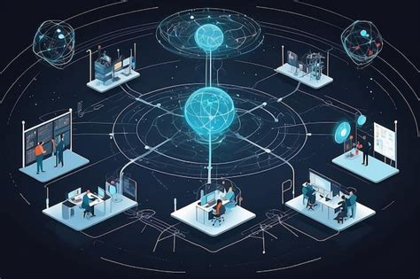 Premium Photo Quantum Entanglement Communication Hub
