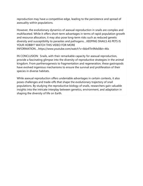 Why Are Snails Considered Asexualdo You Want To Knowdocx Docx