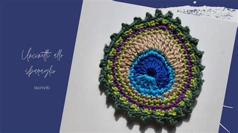 TUTORIAL Modulo Piuma Di Pavone All Uncinetto Facilissimo Crochet