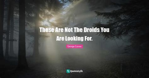These Are Not The Droids You Are Looking For Quote By George Lucas