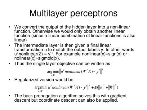 Ppt Understanding Multi Layer Perceptrons For Non Linear