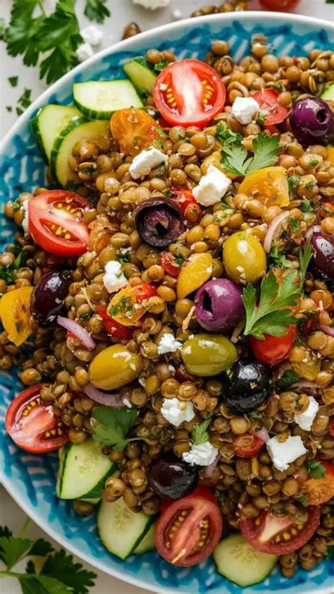 Mediterranean Lentil Salad Fresh And Healthy Recipe