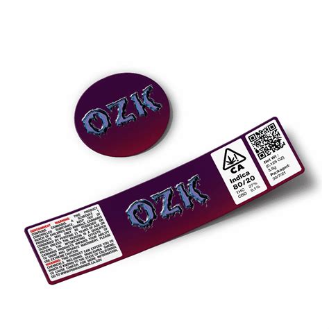 Ozk Glass Jar Labels Stickers And Labels Strain Labels