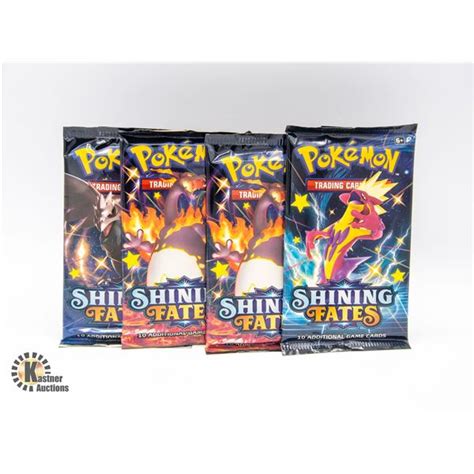Four Pokemon Shining Fates Booster Packs