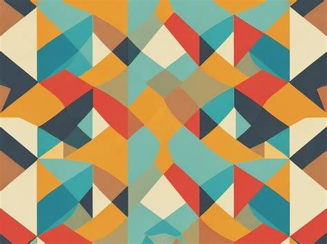 Premium Photo Retro Geometric Abstract Background With Fabric Texture