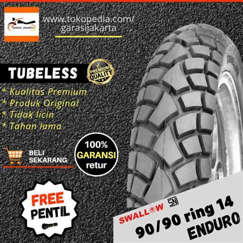 Promo Ban Motor Matic Swallow 90 90 14 Ring 14 Tubeless Tubless Swallow