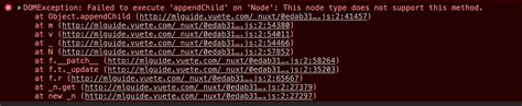 javascript - nuxt js "Failed to execute 'appendChild' on 'Node': This node type does not support ...