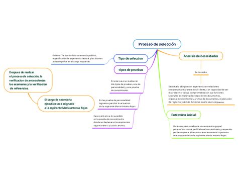 Proceso de selección Mind Map