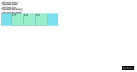 Flexbox Justify Content Codesandbox