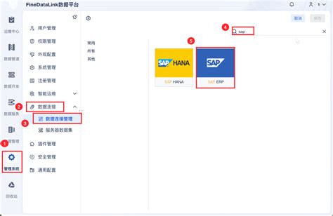 配置 Sap 数据源 Finedatalink帮助文档