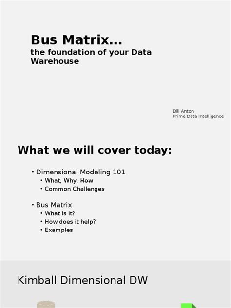 Dimensional Modelling Bus Matrix Pdf Data Computer Data