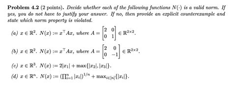 Solved Problem Points Decide Whether Each Of The Chegg