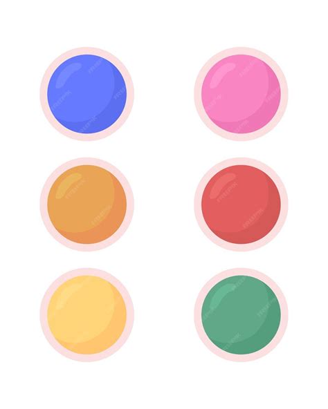 Premium Vector Paints Semi Flat Color Vector Objects Set