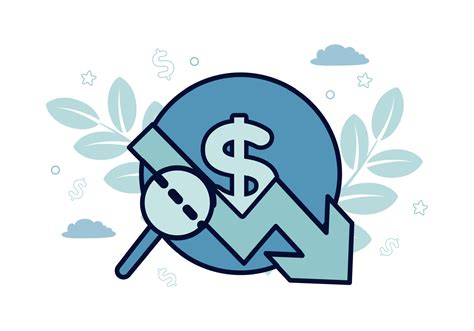 Finanzas Vector Ilustración De Econometría Dólar Icono Flecha