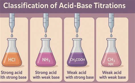 Classification Of Acid Base Titrations Four Types Of Combinations
