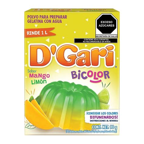 Polvo para preparar gelatina DGari de agua sabor mango y limón g Walmart