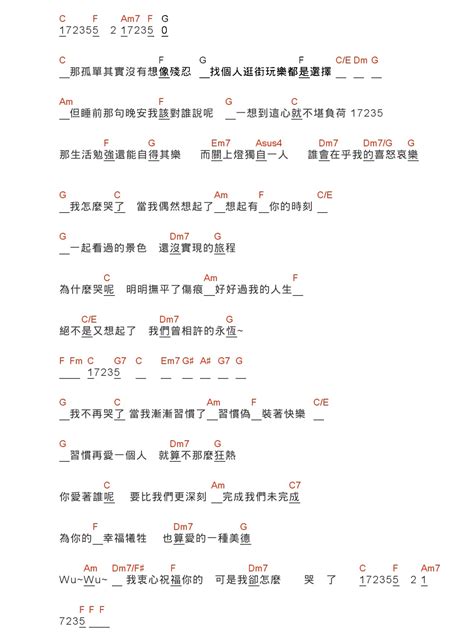 我怎么哭了吉他谱 八三夭 C调吉他弹唱谱 和弦谱 琴谱网