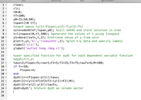 Solved Use MATLAB To Calculate The Temperature Chegg