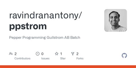 Github Ravindranantony Ppstrom Pepper Programming Gullstrom Ab Batch