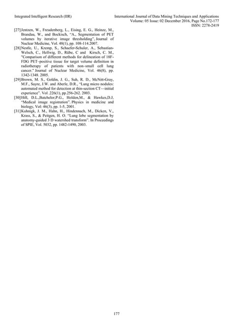 Image Segmentation Based Survey On The Lung Cancer Mri Images Pdf