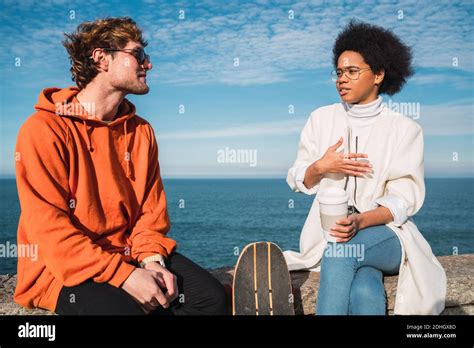 Two Friends Having Fun Together Stock Photo Alamy