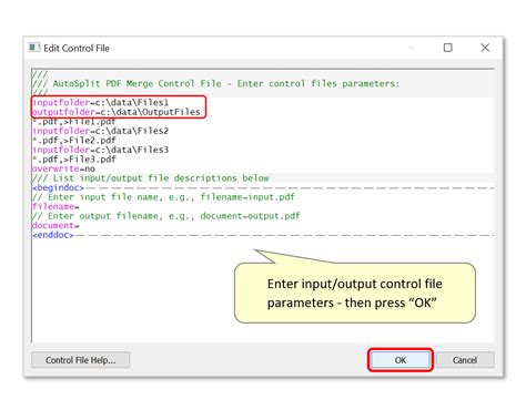 Using A Control File To Merge All Pdfs In A Folder Into A Single Document