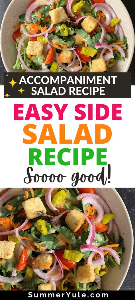 Accompaniment Salad Recipe Side Salad Characteristics