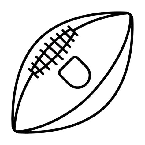 Premium Vector Classic American Football Ball Element Simple Line Style