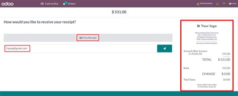 How To Manage Sales Receipt In Odoo POS App