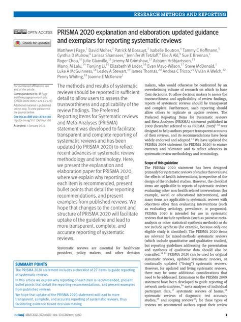 Prisma Example Pdf Systematic Review Meta Analysis