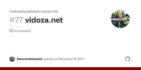 Vidoza Net Issue Hoshsadiq Adblock Nocoin List Github