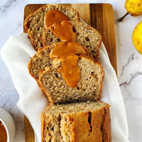 Pear Loaf Cake With Salted Caramel Drizzle Sweet Fix Baker