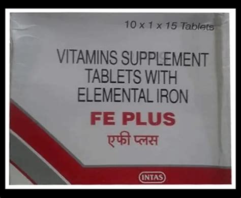 Iron Fe Plus Tablets Packaging Size 10115 At ₹ 225box In Ahmedabad